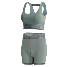 Sportanzug YEAZ "Set REVOLUTE", Damen, Gr. L, blau (t&uuml;rkis), Obermaterial: 78% Polyester PES. 22% Elasthan EL., Sportanz&uuml;ge