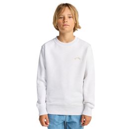 Sweatshirt Billabong "Arch Cr", Jungen, Gr. 12(148-156cm), wei&szlig; (oatmeal heather), Obermaterial: 55% Baumwolle, 25% Baumwolle, 20% Polyester., Sweatshirts Sweatshirt