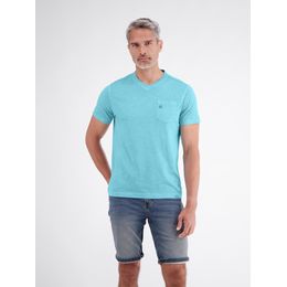 V-Shirt Lerros "T-Shirt mit sportlichem V-Ausschnitt aus reiner Baumwolle", Jungen, Gr. L, reef blau, 100% Baumwolle, V-Ausschnitt, Shirts