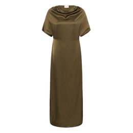 Midikleid Soaked in Luxury "Kleid SLEvilia", Damen, Gr. M, N-Gr, beige (beech), Obermaterial: 50% Viskose CV. 50% Viskose LENZING ECOVERO CV LenzEcov., Kleider Midikleid
