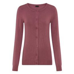 Strickjacke Laura Scott, Damen, Gr. 32/34, rosa (rose), Feinstrick, Obermaterial: 70% Viskose, 30% Polyamid, unifarben, Basic, figurumspielend h&uuml;ftlang, Rundhals, Rippstrickb&uuml;ndchen, Strickjacken Strickjacke, leichte &Uuml;bergangsstrickjacke aus Feinstrick