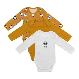 Langarmbody SCHLUMMERSACK "Body", Jungen, Gr. 68, N-Gr, gelb (panda), Obermaterial: 100% Baumwolle CO(Bio)., Bodys