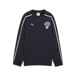 Sweatshirt Puma "T7 Super Puma Relaxed Graphic Sweatshirt Jungen", Jungen, Gr. 140, schwarz (new navy blau), Obermaterial: 32% Polyester, 68% Baumwolle. &Auml;rmelbund: 97% Baumwolle, 3% Elasthan. Oberer Bund: 3% Elasthan, 97% Baumwolle, relaxed fit, Rundhals, Sweatshirts Sweatshirt