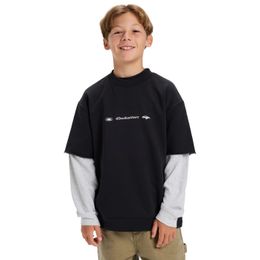 Sweatshirt Quiksilver "Openbar", Jungen, Gr. 10, schwarz, Obermaterial: 45% Baumwolle, 40% Baumwolle, 15% Polyester., Sweatshirts Sweatshirt
