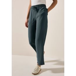 Stoffhose Cecil, Damen, Gr. S, L&auml;nge 30, gr&uuml;n (slate khaki), Stoff, 88% Viskose, 12% Nylon, unifarben, loose fit lang, Hosen Stoffhose, mit seitlichen Einschubtaschen