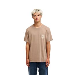 T-Shirt Quiksilver "Evo Neon Blue", Jungen, Gr. L, pine bark, Obermaterial: 100% Baumwolle., Shirts T-Shirt