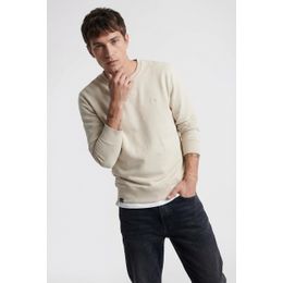 Sweatshirt Superdry "CLASSIC ESSENTIAL SWEATSHIRT", Herren, Gr. L, rainy day grau, angeraute Sweatware, Obermaterial: 100% Baumwolle, unifarben, relaxed fit normal, Rundhals, Rippb&uuml;ndchen, Sweatshirts Sweatshirt, mit Rundhalsausschnitt, aus Baumwolle, Relaxed Fit, normaler Schnitt