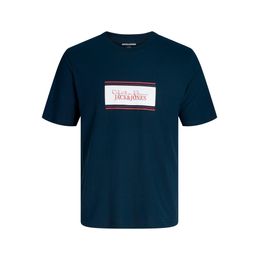 Jack & Jones Rundhalsshirt JACK & JONES "JJBUSTER TEE SS CREW NECK BTS", Jungen, Gr. L, navy blazer, Jersey, Obermaterial: 100% Baumwolle, normal, Rundhals, Shirts Rundhalsshirt, aus Baumwolle, normale Passform, pflegeleicht