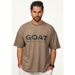 T-Shirt Soulstar "Kurzarm Oversize aus 100% Baumwolle mit Rundhalsausschnitt Crew Neck f&uuml;r Herren", Jungen, Gr. L, grau (taupe), Obermaterial: 100% Baumwolle CO., Rundhals, Shirts T-Shirt, Herren Oversize-Fit Kurzarm Shirt mit Rundhals-Ausschnitt