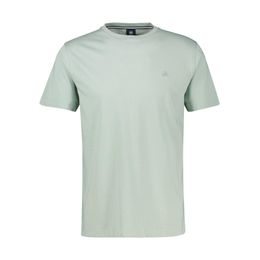 Rundhalsshirt Lerros "T-Shirt mit Rundkragen aus weicher Baumwolle, gro&szlig;e Gr&ouml;&szlig;en", Jungen, Gr. 5XL, gr&uuml;n (bay gr&uuml;n), 100% Baumwolle, Rundhals, Shirts Rundhalsshirt