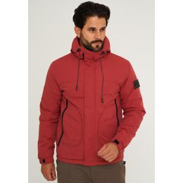 Steppjacke Soulstar "mit Kapuze als Winterjacke Pufferjacke &Uuml;bergangsjacke", Herren, Gr. M, rot (rust), Obermaterial: 100% Polyester PES., Jacken Steppjacke, Herren &Uuml;bergangsjacke mit Kapuze Outdoor-Jacke Funktionsjacke