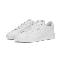 Sneaker Puma "Smash 3.0 Sneakers Jugendliche", Kinder, Gr. 35,5, wei&szlig; cool light gray, Obermaterial: Textil, Kuhleder, Synthetik, Leder. Futter: Textil. Innensohle: Textil. Laufsohle: Gummi, Schuhe Sneaker