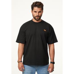 T-Shirt Soulstar "Kurzarm Oversize aus 100% Baumwolle mit Rundhalsausschnitt Crew Neck f&uuml;r Herren", Jungen, Gr. L, schwarz, Obermaterial: 100% Baumwolle CO., Rundhals, Shirts T-Shirt, Herren Oversize-Fit Kurzarm Shirt mit Rundhals-Ausschnitt