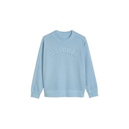Marc O'Polo Sweatshirt MARC O'POLO "aus reinem Organic Cotton", Jungen, Gr. 152, blau, Obermaterial: 100% Baumwolle, unifarben, regular fit, Rundhals, Rippb&uuml;ndchen, Sweatshirts Sweatshirt