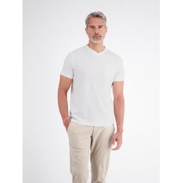 V-Shirt Lerros "T-Shirt mit sportlichem V-Ausschnitt aus reiner Baumwolle", Jungen, Gr. L, broken wei&szlig;, 100% Baumwolle, V-Ausschnitt, Shirts