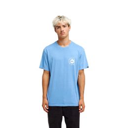 T-Shirt Quiksilver "Evo Neon Blue", Jungen, Gr. L, quiet harbor, Obermaterial: 100% Baumwolle., Shirts T-Shirt