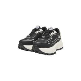 Trainingsschuh Buffalo "Buffalo MANHATTEN ONE", Damen, Gr. 37, schwarz, wei&szlig;, Polyurethan, Schuhe