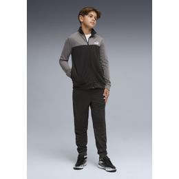Trainingsanzug Puma "POLY COLORBLOCK SUIT B", Jungen, Gr. 128, schwarz (Puma schwarz), Trikot, Obermaterial: 100% Polyester, regular fit, Sportanz&uuml;ge Trainingsanzug, ohne Kapuze