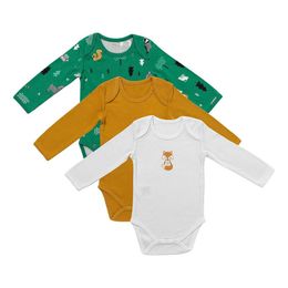 Langarmbody SCHLUMMERSACK "Body", Jungen, Gr. 68, N-Gr, gr&uuml;n (waldtiere), Obermaterial: 100% Baumwolle CO(Bio)., Bodys