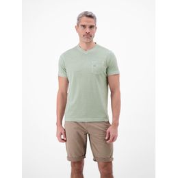 V-Shirt Lerros "T-Shirt mit sportlichem V-Ausschnitt aus reiner Baumwolle", Jungen, Gr. L, bay gr&uuml;n, 100% Baumwolle, V-Ausschnitt, Shirts