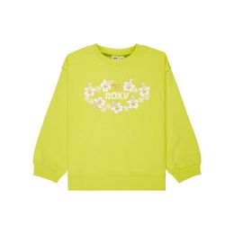 Sweatshirt Roxy "Morning Hike Terry", M&auml;dchen, Gr. 10(140-148cm), daiquiri gr&uuml;n, Obermaterial: 55% Baumwolle, 25% Baumwolle, 20% Polyester., Sweatshirts Sweatshirt