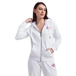 Armani Exchange - Hoodie mit durchgehendem Rei&szlig;verschluss f&uuml;r Damen (Wei&szlig;)