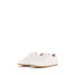 Tom Tailor Damen Flache Sneaker aus Lederimitat, wei&szlig;, Uni, Gr. 37