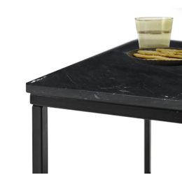 Stolkom Couchtisch Samy Marmoroptik schwarz/schwarz ca. 60x 46x60 cm