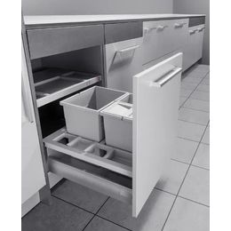 Hailo Abfallsammler Separato K Grau mit Multideckel 1x 18L und 2x 8L ca. 55,7x49,1x34 cm