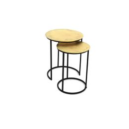 Concept Beistelltisch Catania Schwarz/messing