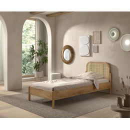 Vipack Bett Olive ca. 90x200 Eichefarben
