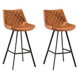 Barhocker-Set Bowie 2er-Set ca. 50x102 cm Cognac