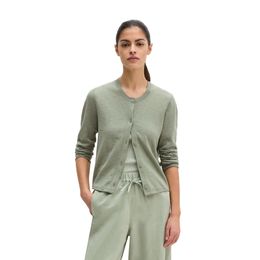Marc O'Polo Cardigan MARC O'POLO "aus Organic Cotton-Leinen-Mix", Damen, Gr. L, gr&uuml;n (fresh sage), Obermaterial: 90% Baumwolle, 10% Leinen, unifarben, regular fit, Rundhals, Strickjacken