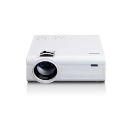 Lenco LCD Projektor mit hoher Aufl&ouml;sung, unterst&uuml;tzt Full HD 1080P Inhalte Wei&szlig;