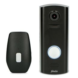 Lenco Alecto DVC600IP - WLAN-T&uuml;rklingel mit Kamera - Schwarz