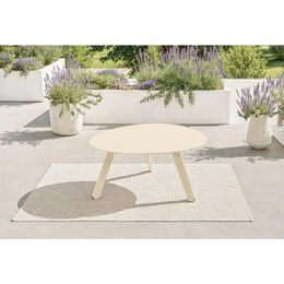 Ambia Garden Loungetisch, Creme, Metall, organisch, eckig, 74x60x35 cm, gastro- und objekttauglich, Loungem&ouml;bel, Loungetische