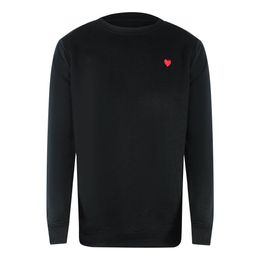 Love Moschino Sweatshirt Mit Kleinem Herzlogo, Schwarz
