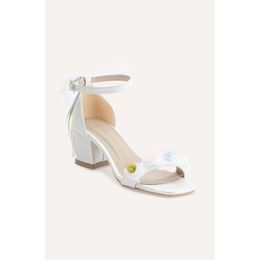 Grazia Lace Block Absatz Bridal Sandalen