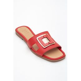 MILLIE Leder Schnalle Slide (Women)