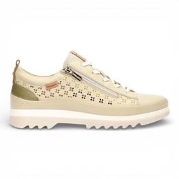Pikolinos Damen-Sneaker aus apfelgr&uuml;nem Leder mit Schn&uuml;rung und Rei&szlig;verschluss - Vigo