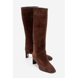 Taly Leder Blockabsatz Kniehoher Stiefel (Damen)