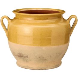 IB Laursen Avignon Keramik-Topf mit Henkeln &ndash; Sonnengelbe Glasur 28 x 22 x 20 cm skandinavische Deko Online Shop