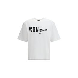 Dsquared2 Dsquared&sup2; Wei&szlig;es Baumwoll-T-Shirt