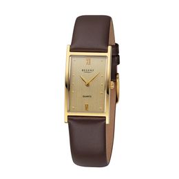 Regent Uhren Titanuhr REGENT, dunkelbraun, Armbanduhren, Damen, Quarzuhr, Armbanduhr, Damenuhr, Lederarmband, analog