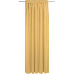 Vorhang Adam "Uni Collection, Made in Germany", gelb, B:142cm H:205cm, Baumwolle (Bio-Baumwolle), Gardinen, Blickdichter aus 100% Bio-Baumwolle, Vorhang nach Wunschma&szlig;