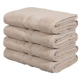 Duscht&uuml;cher OTTO HOME "Vanessa, 4 Duscht&uuml;cher, 70x140cm, in Standard- und Premium-Qualit&auml;t", beige (creme), B:70cm L:140cm, Walkfrottee, Obermaterial: 100% Baumwolle, Handt&uuml;cher, Handt&uuml;cher mit Bord&uuml;re, 100% Baumwolle, einfarbig, weich