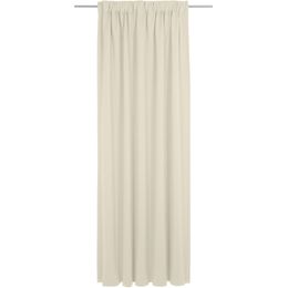Vorhang Adam "Uni Collection, Made in Germany", beige (naturwei&szlig;), B:142cm H:395cm, Baumwolle (Bio-Baumwolle), Gardinen, Blickdichter aus 100% Bio-Baumwolle, Vorhang nach Wunschma&szlig;