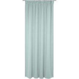 Vorhang Adam "Uni Collection, Made in Germany", blau (hellt&uuml;rkis), B:142cm H:215cm, Baumwolle (Bio-Baumwolle), Gardinen, Blickdichter aus 100% Bio-Baumwolle, Vorhang nach Wunschma&szlig;