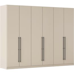 Kleiderschrank Rauch "Mehrzweckschrank Aktenschrank M&ouml;bel Mietswohnung Schlafzimmer AVOLA", beige (beige (champagner)), B:271cm H:210cm T:54cm, Holzwerkstoff, Schr&auml;nke, Kleiderschrank, mit hochwertigen Stangengriffen in Schwarz aus Metall MADE IN GERMANY