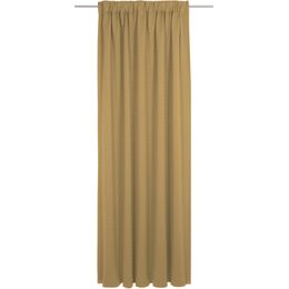 Vorhang Adam "Uni Collection, Made in Germany", gelb (curry), B:142cm H:355cm, Baumwolle (Bio-Baumwolle), Gardinen, Blickdichter aus 100% Bio-Baumwolle, Vorhang nach Wunschma&szlig;